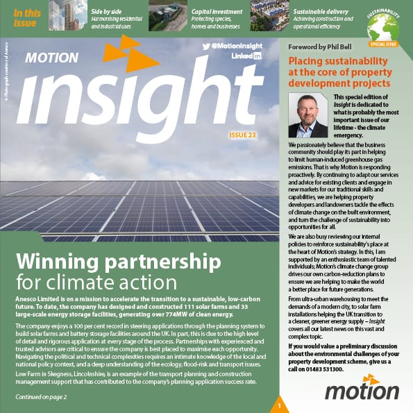 Motion Insight Newsletter Sustainability Special Issue - Motion